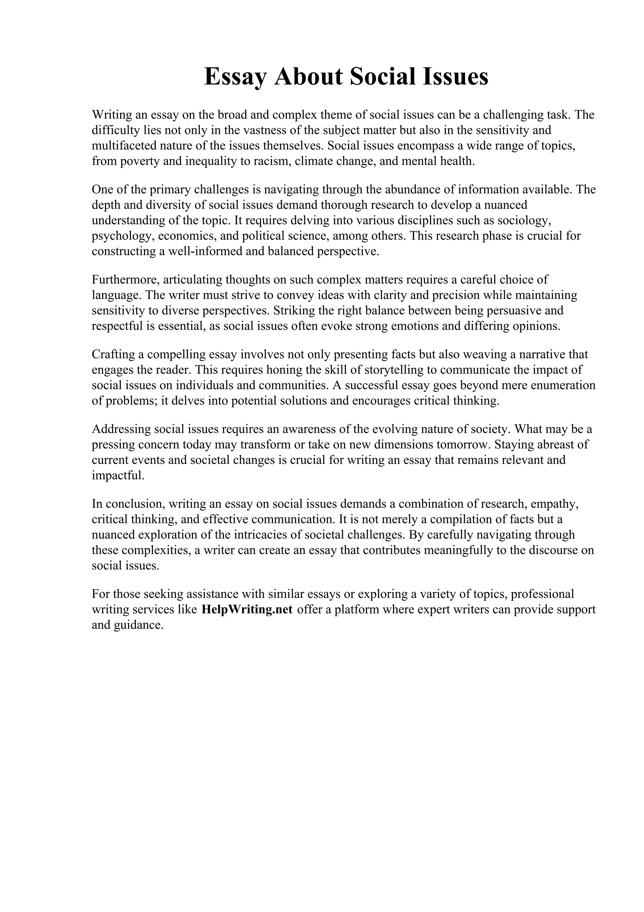 Essay About Social Issues.pdf