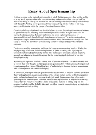 Essay About Sportsmanship.pdf