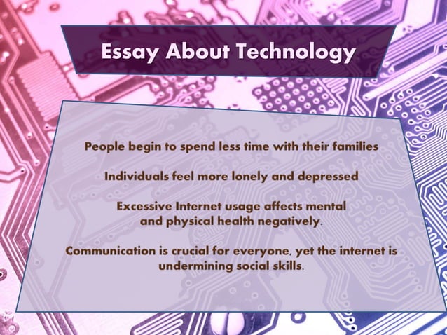Essay about technology | PPTX | Tablets and E-readers | Consumer ...