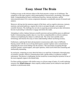 Essay About The Brain.pdf