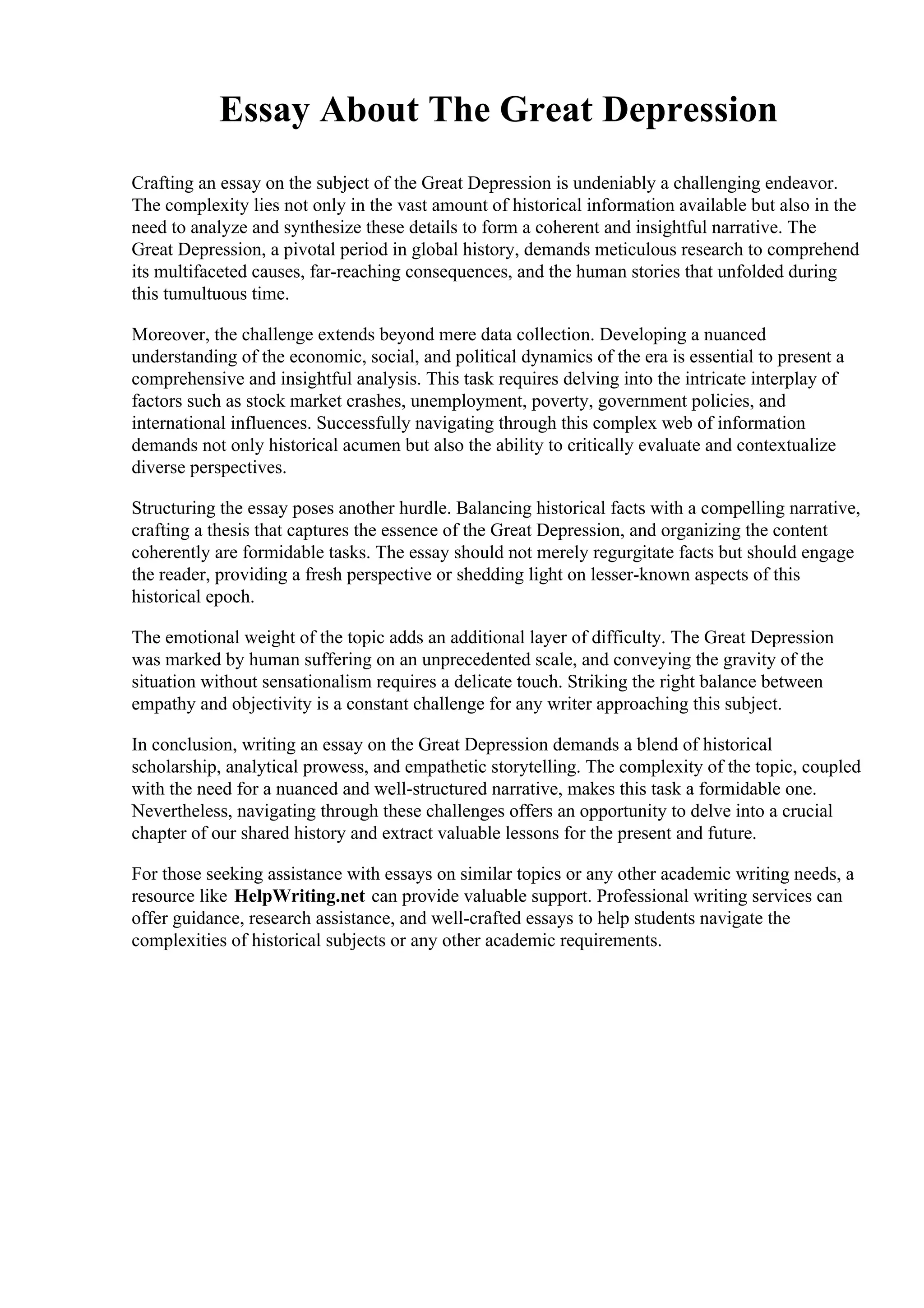 Essay About The Great Depression.pdf