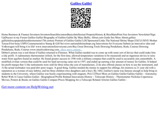 Essay About The Trial Of Galileo | PPT