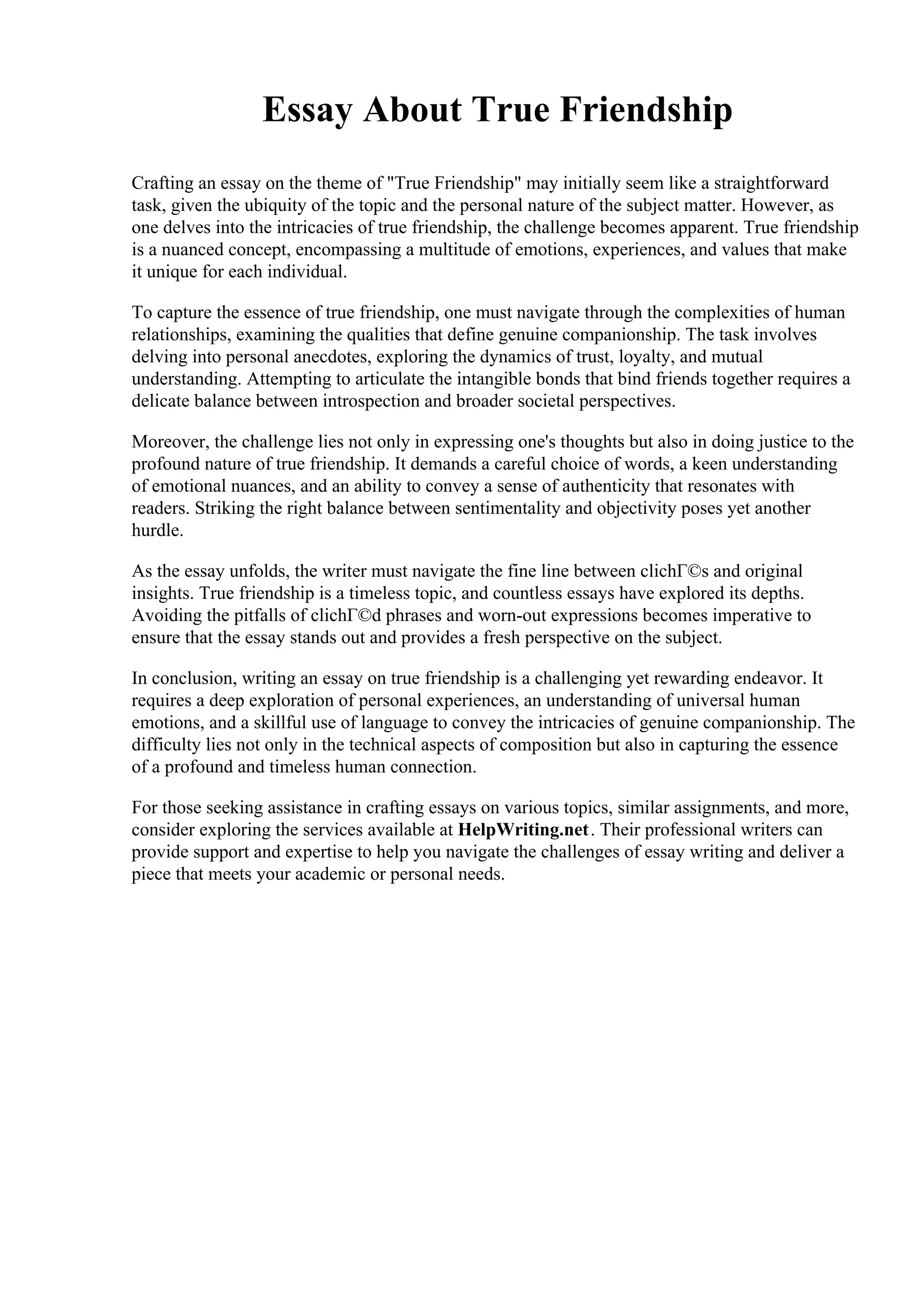 Essay About True Friendship.pdf