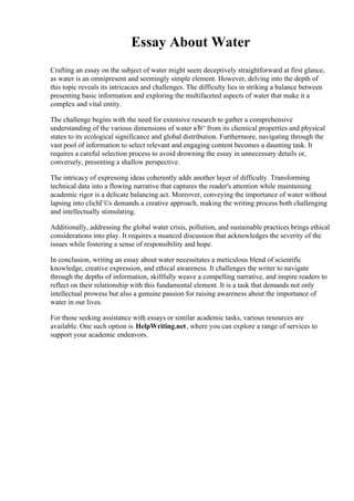 Essay About Water.pdf