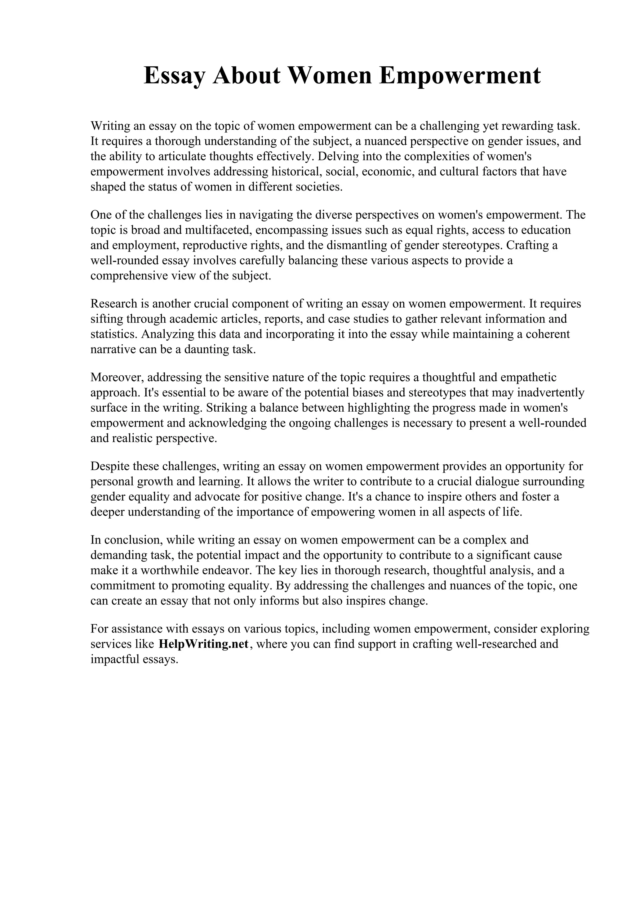 Essay About Women Empowerment.pdf