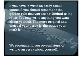 Essay About Yourself | PDF