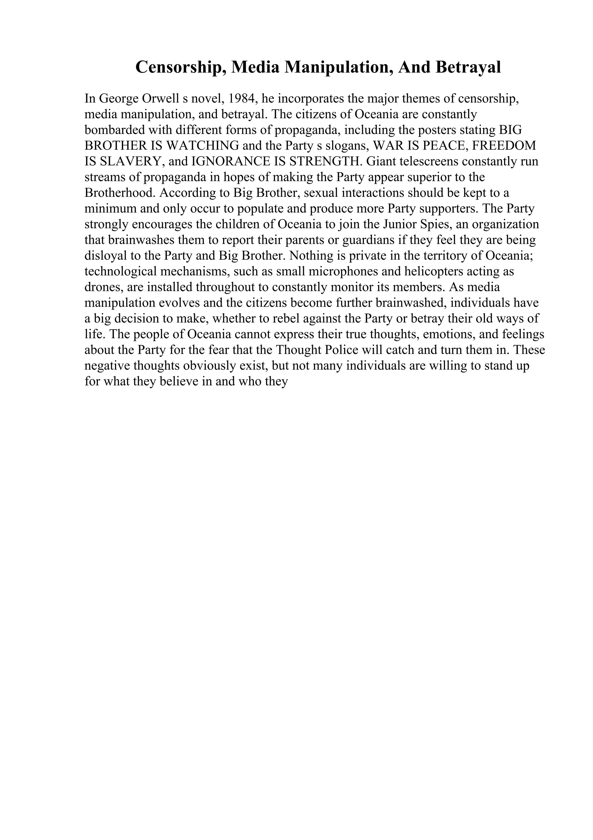 Essay About Yourself Examples | PDF