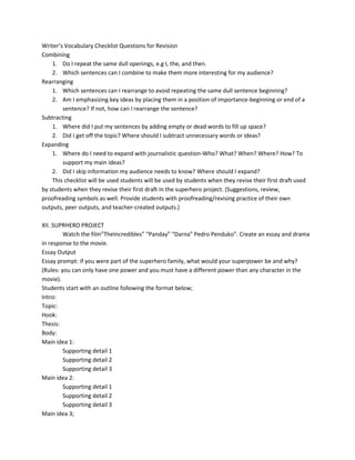 Essay activities in all year level | DOCX