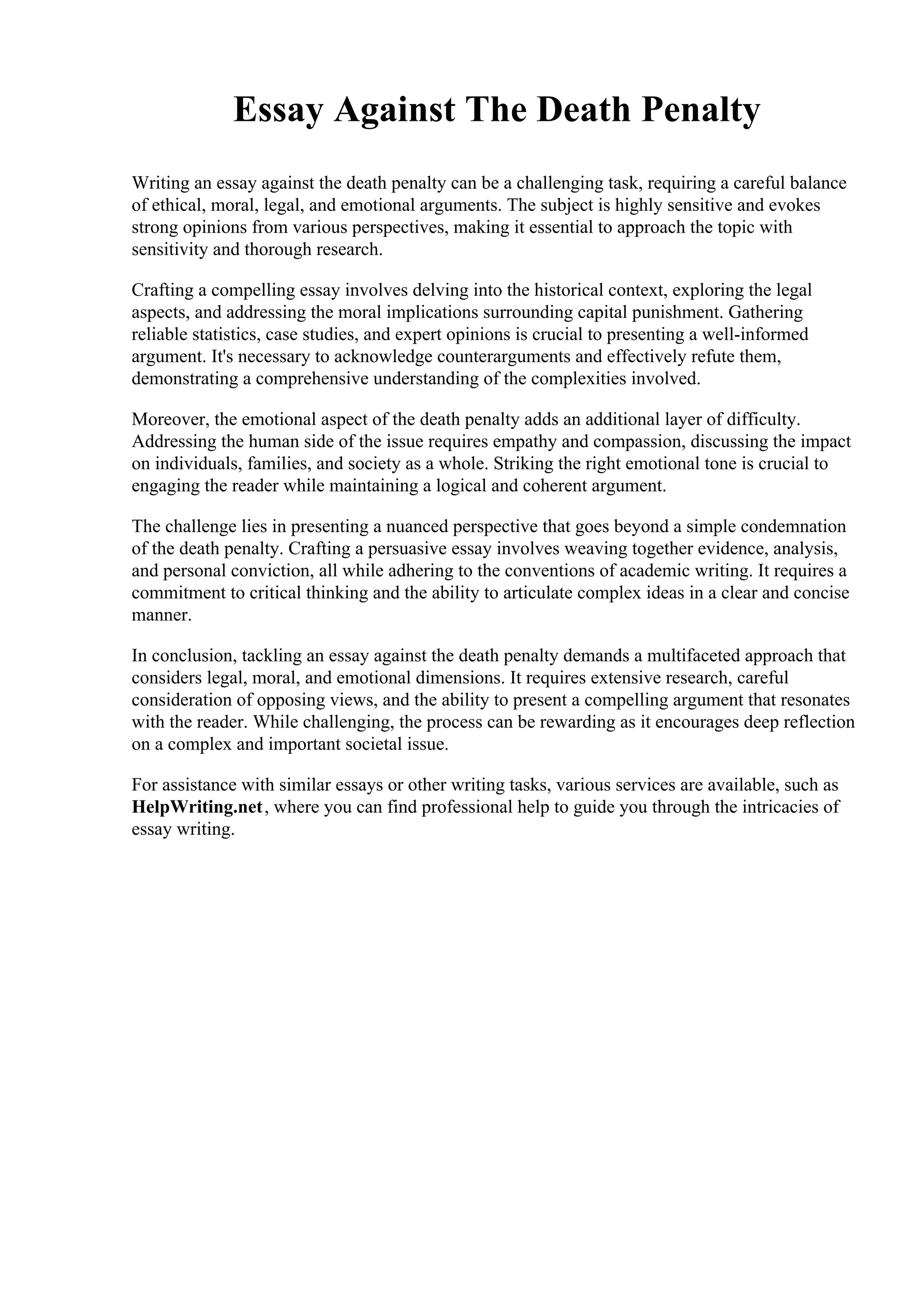 Essay Against The Death Penalty.pdf