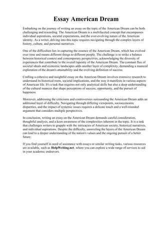 Essay American Dream.pdf