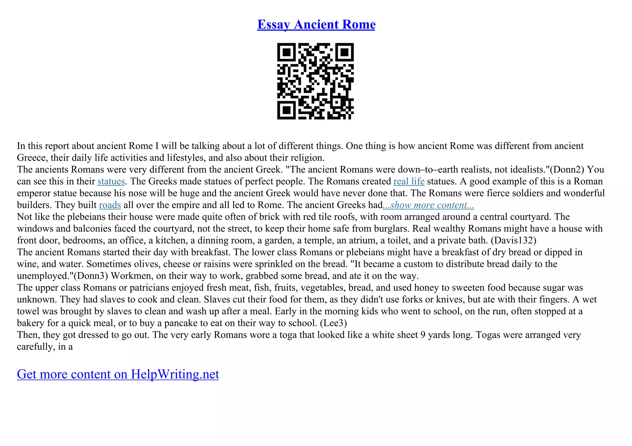 Essay Ancient Rome | PPT