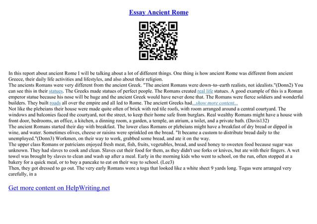 Essay Ancient Rome | PPT