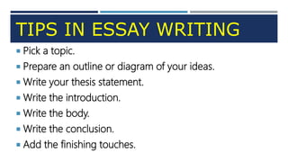 Essay and Essay writing | PPT