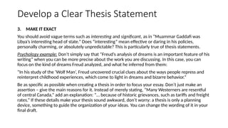 Essay and Thesis. Way of writing the most important part of essay | PPT