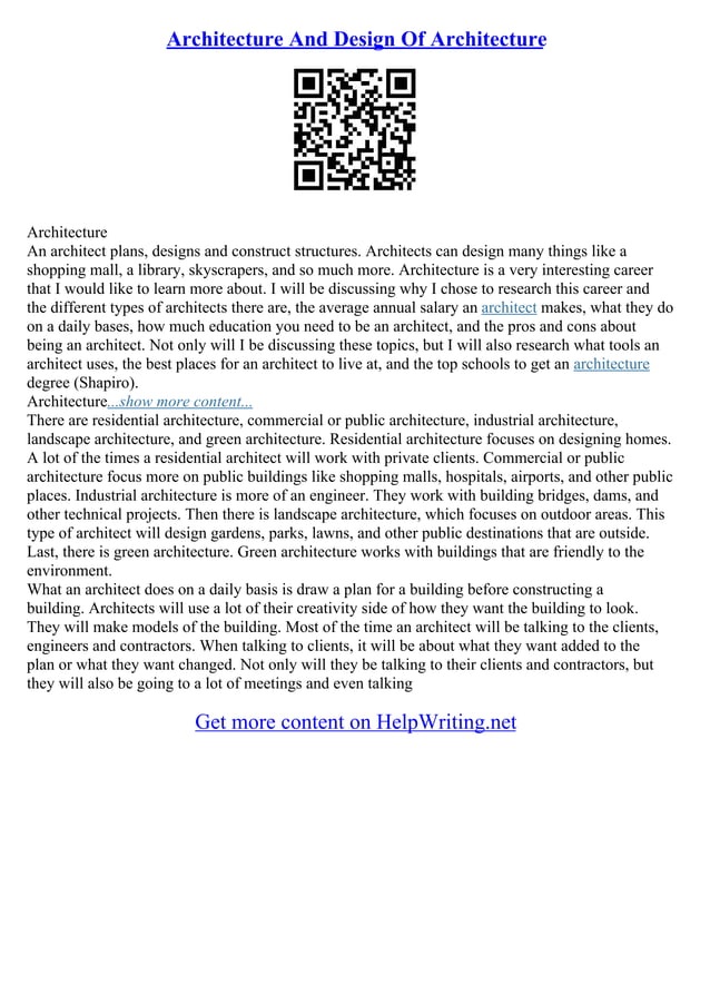 Essay Architecture | PDF | Civil Engineering Industry | Industries