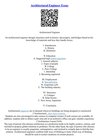 Essay Architecture | PDF