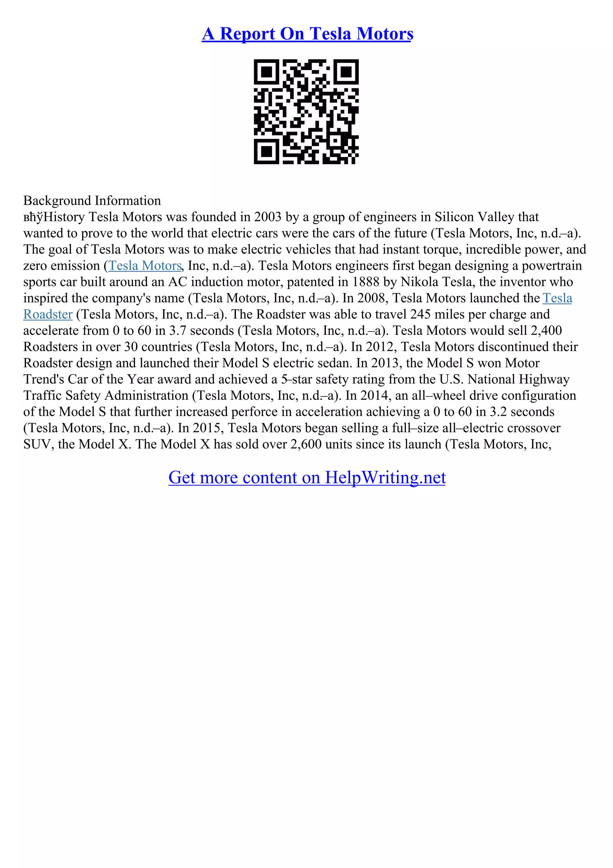 Essay Background Information | PDF