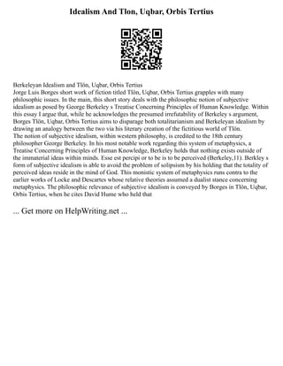 Essay Basics Format A References Page In APA Style | PDF