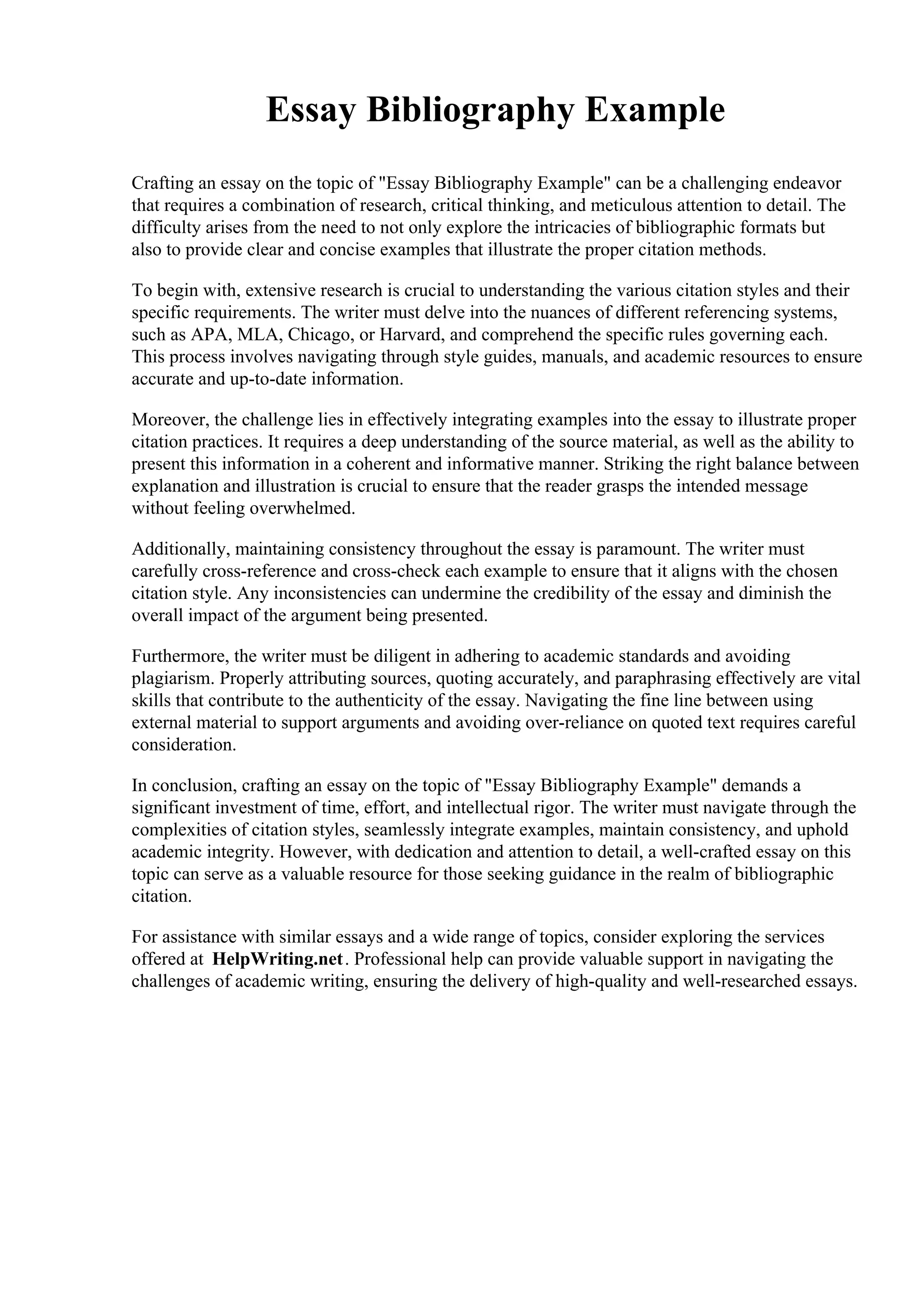 Essay Bibliography Example. Arizona College of Nursing | PDF