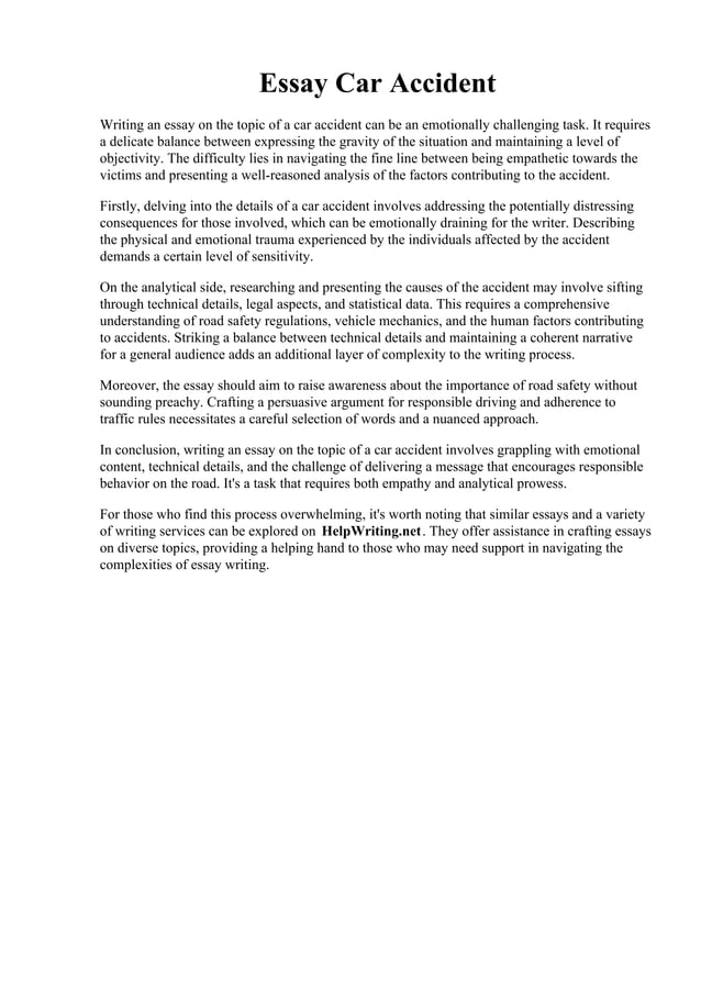Essay Car Accident. Road Accident Quotes Quotes About Accident Essay ...