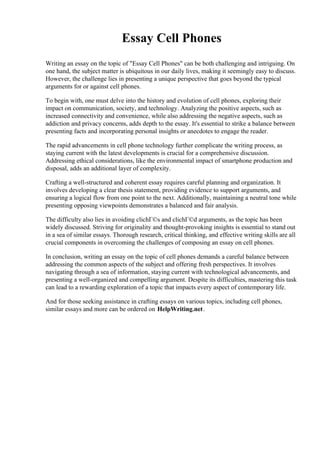 Essay Cell Phones.pdf