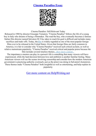Essay Cinema | PDF