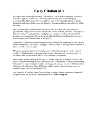 Essay Citation Mla. MLA 8th Edition - Citation Style Guide - LibGuides ...