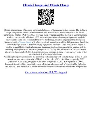 Essay Climate Change | PDF