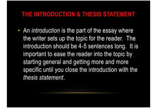 Essay Components | PPT