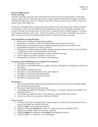 Essay concept hunger games | PDF