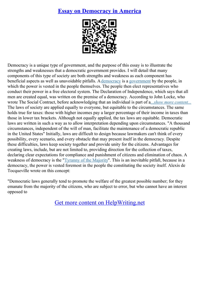 Essay Democracy | PDF