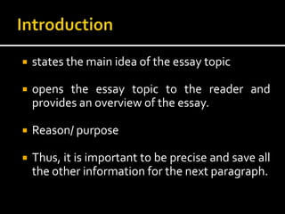 Elements and Types of Essay | PPTX