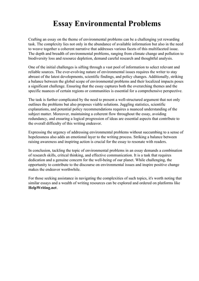 Essay Environmental Problems pdf essay-environmental-problems-pdf