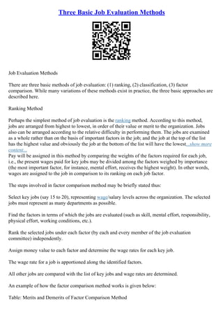 Essay Evaluation Method | PDF