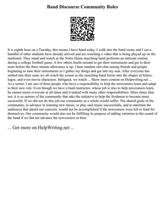 Essay Examples Cae | PDF