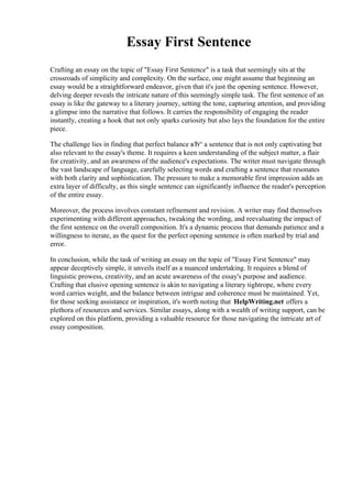 Essay First Sentence.pdf