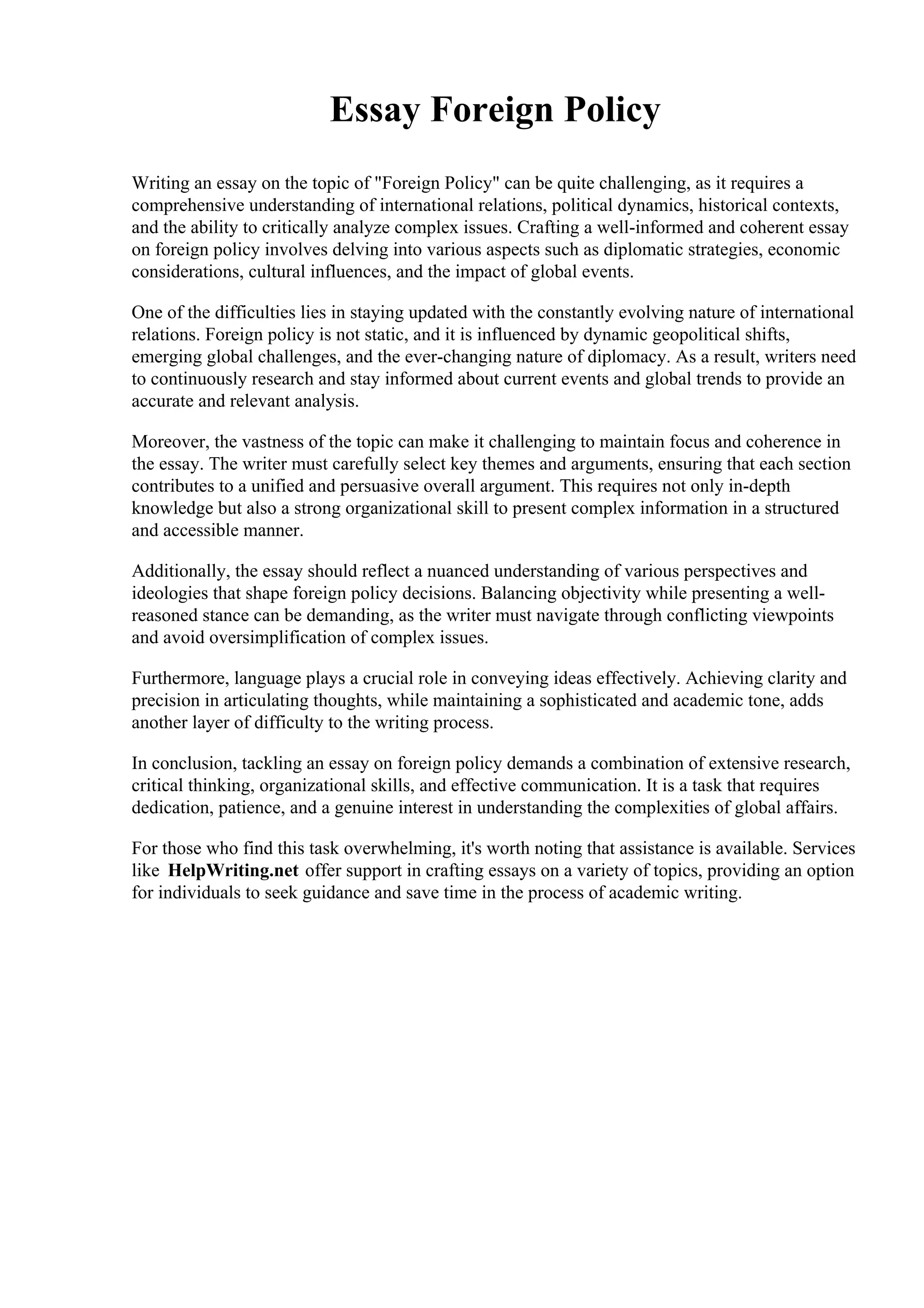 Essay Foreign Policy.pdf