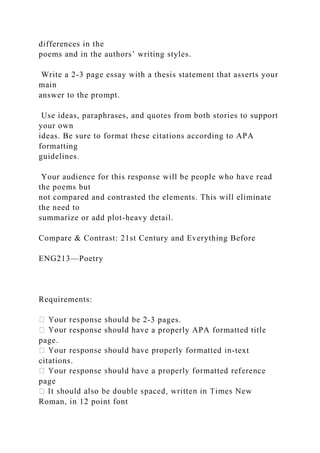 Essay for ENG 213 21st century and e.docx