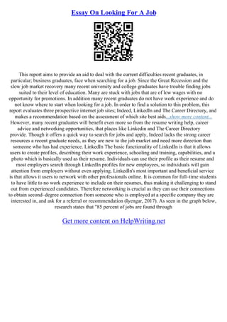 Essay For Job | PDF