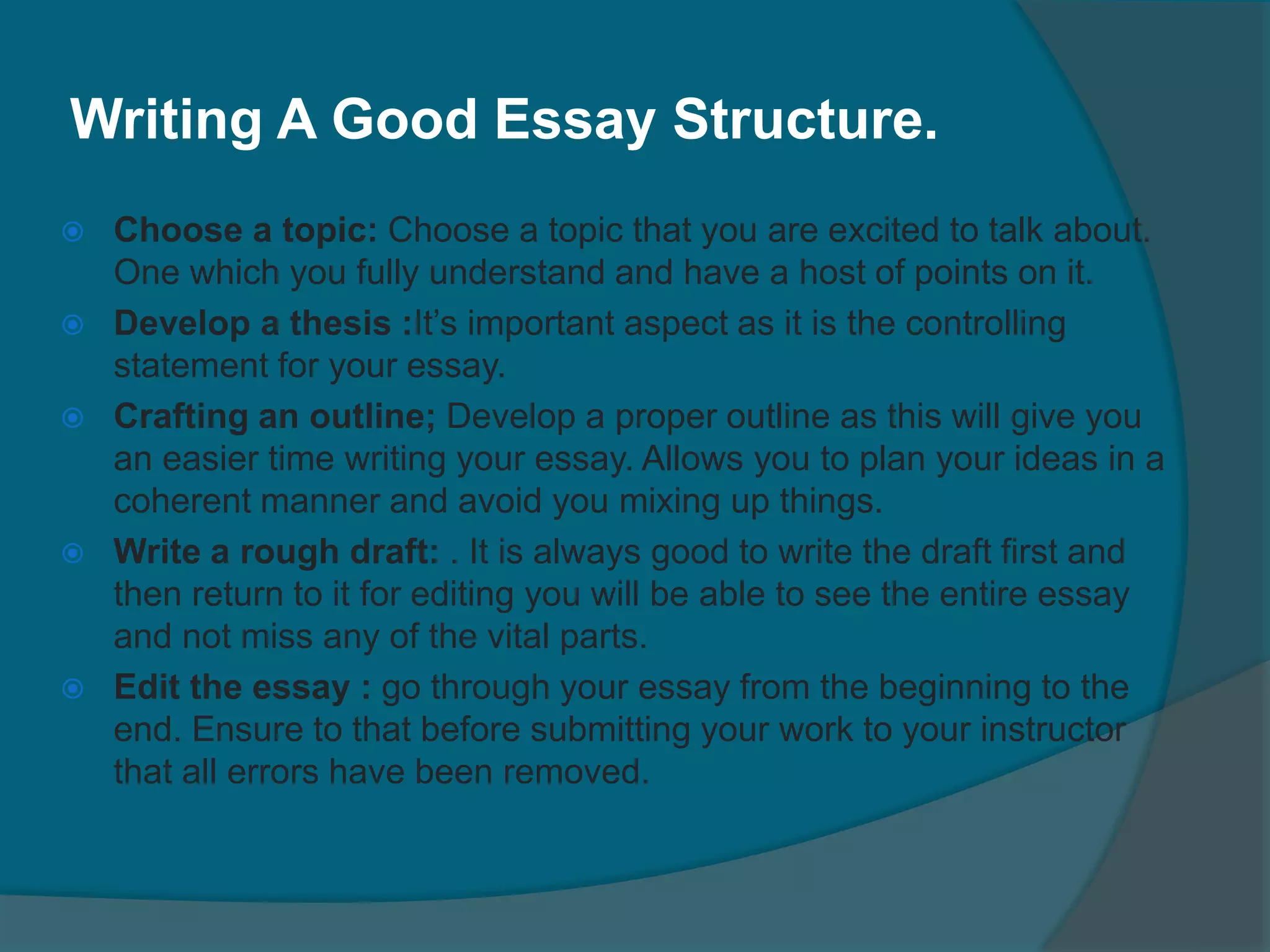 Essay form | PPT
