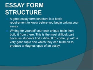 Essay form | PPTX