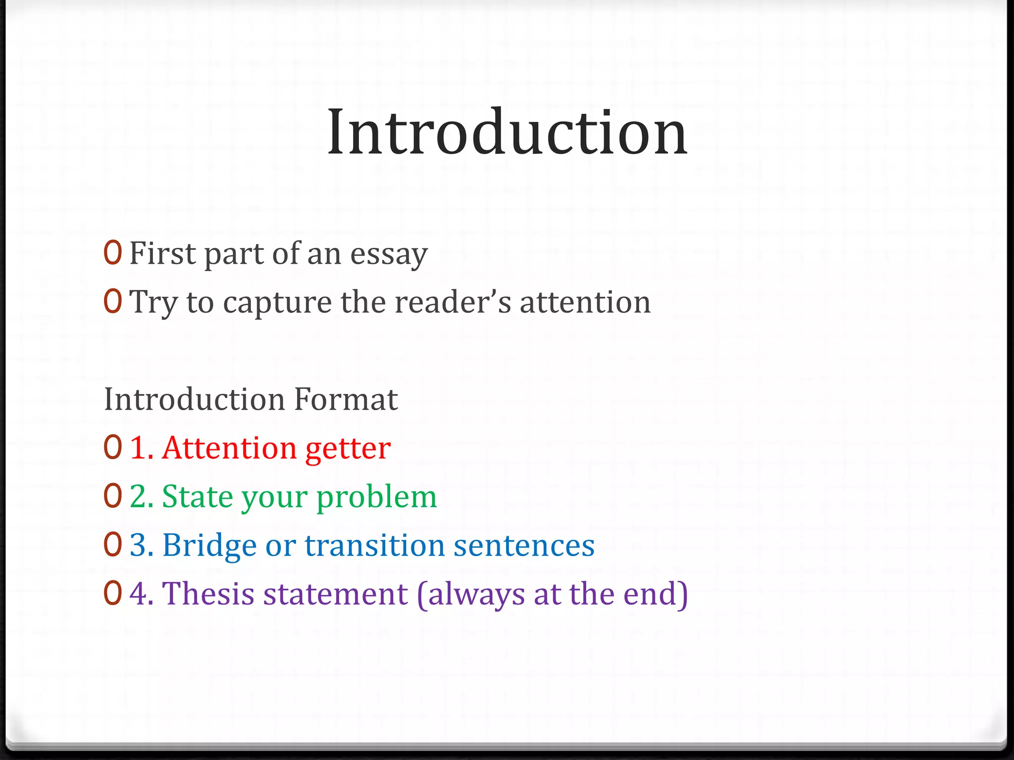 Essay format | PPT