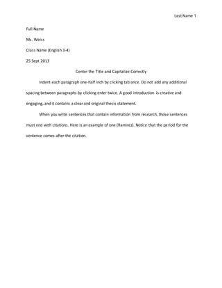 Essay format template | PDF