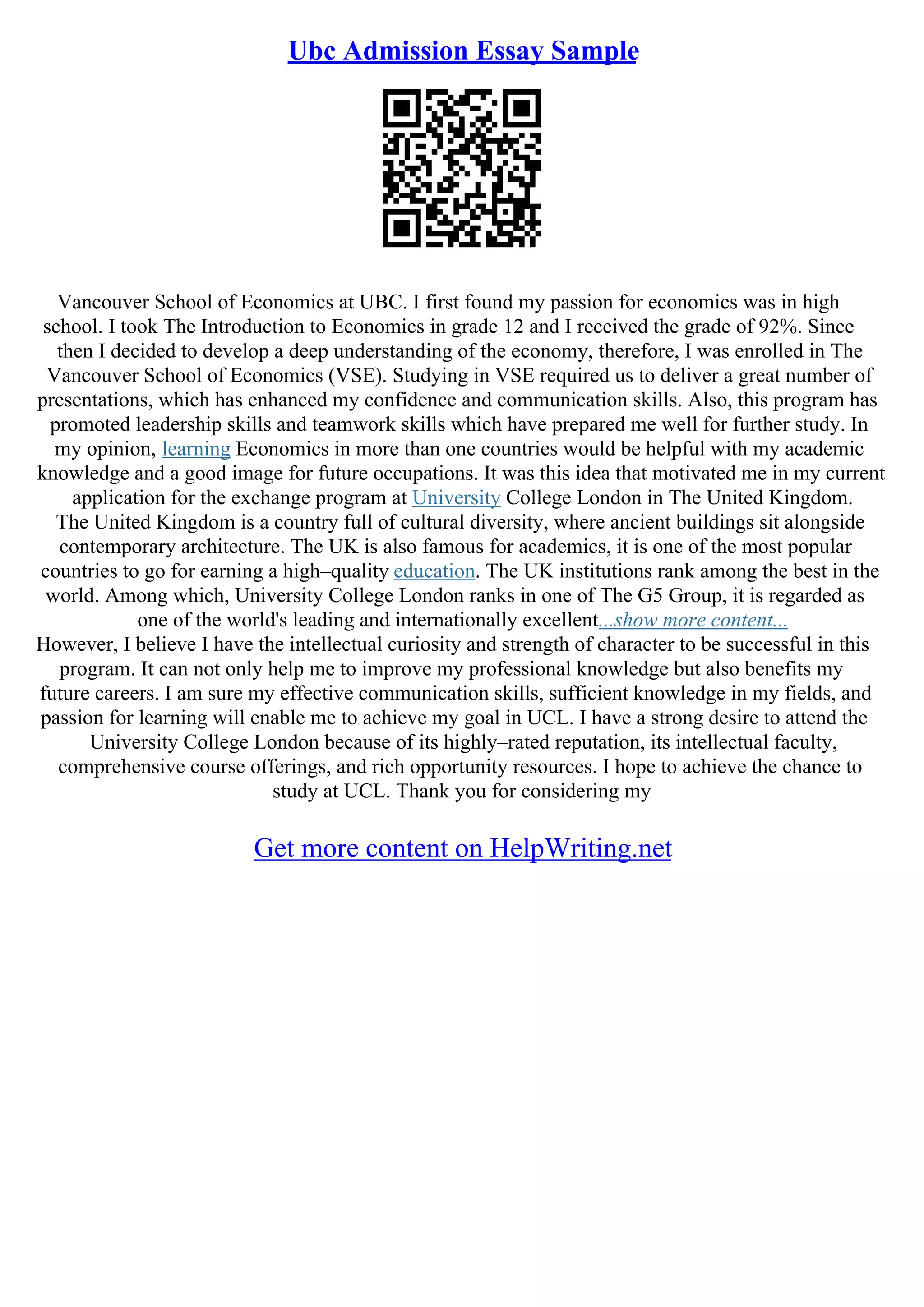Essay Form Example Pdf