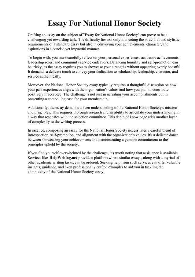 Essay For National Honor Society.pdf