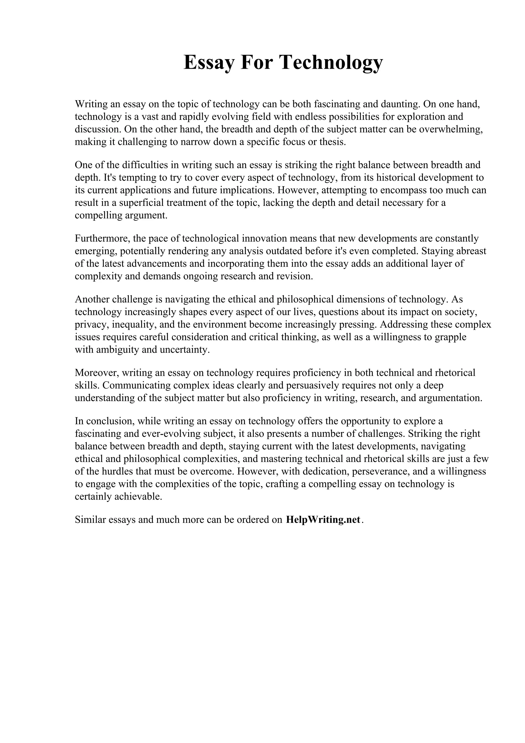 Essay For Technology.pdf | Science