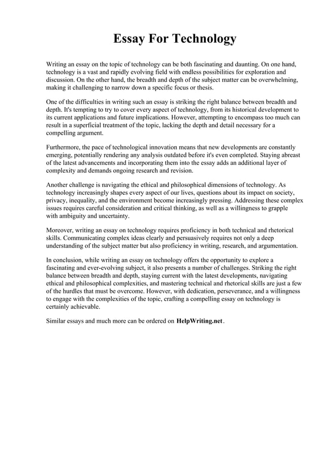Essay For Technology.pdf | Science