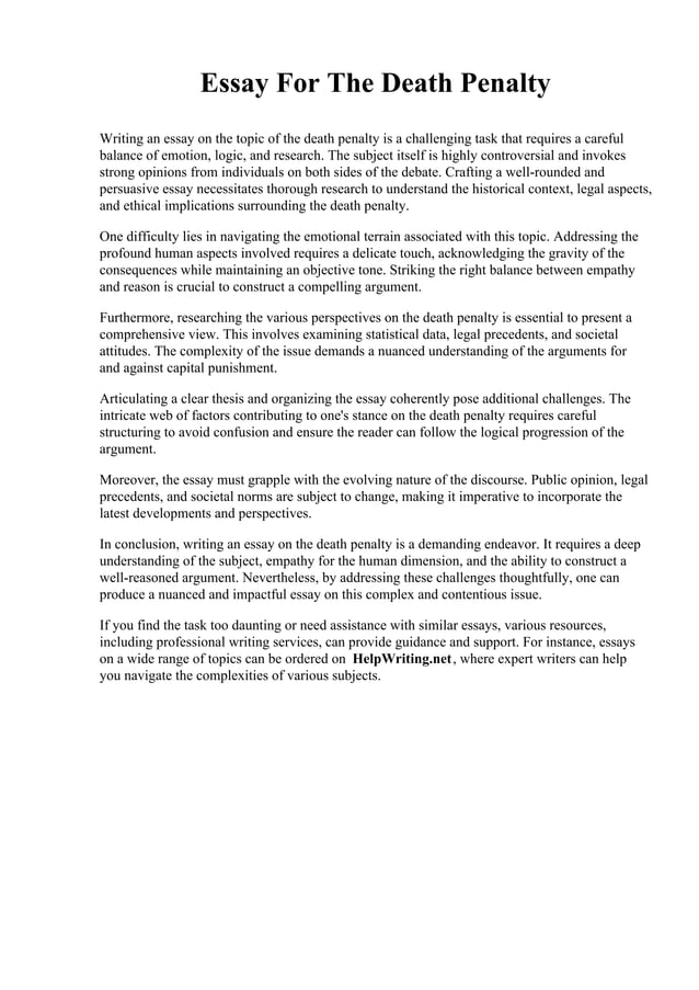 Essay For The Death Penalty.pdf