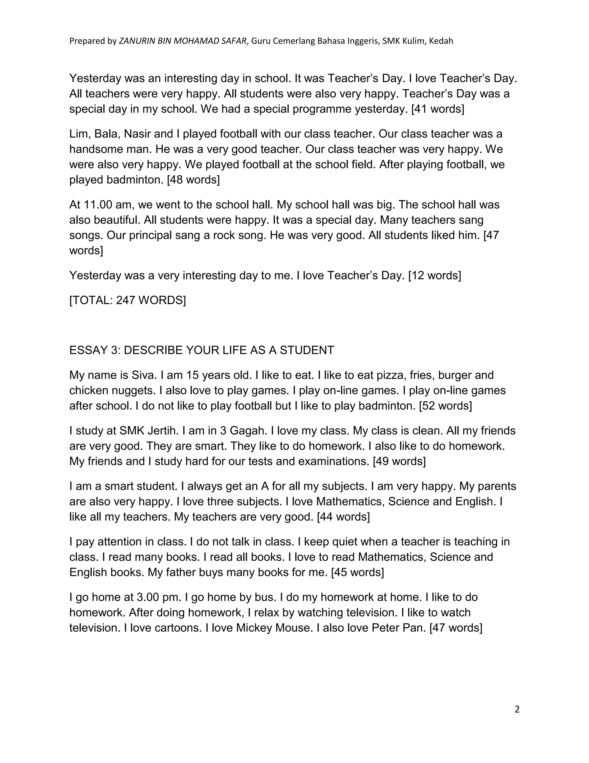 Essay for weak students | DOCX