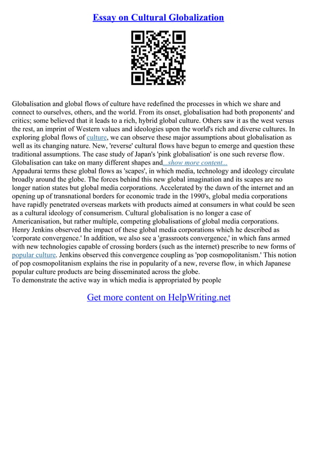 Essay Globalization | PDF